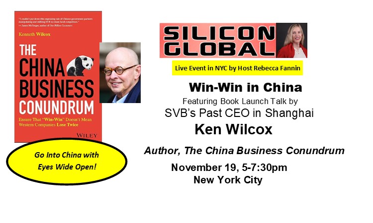 Book Talk by SVB Veteran on How To Avoid Losing Twice in China ...